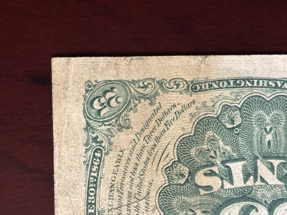 25¢ Fractional Currency Fr.1309 Fifth Issue As-Issued Choice UNC Crisp ...