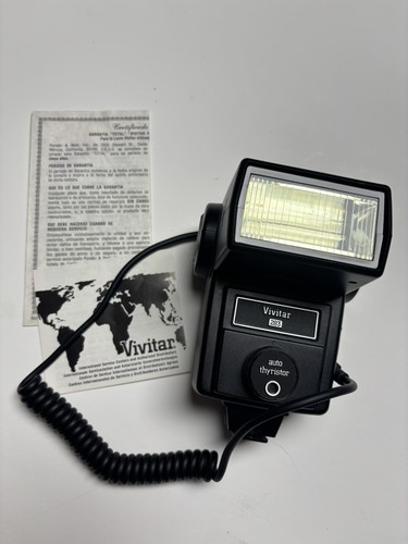 Vivitar 283 Auto Thyristor Shoe Mount 35mm Camera Flash W/Original Manual & Cord | eBay