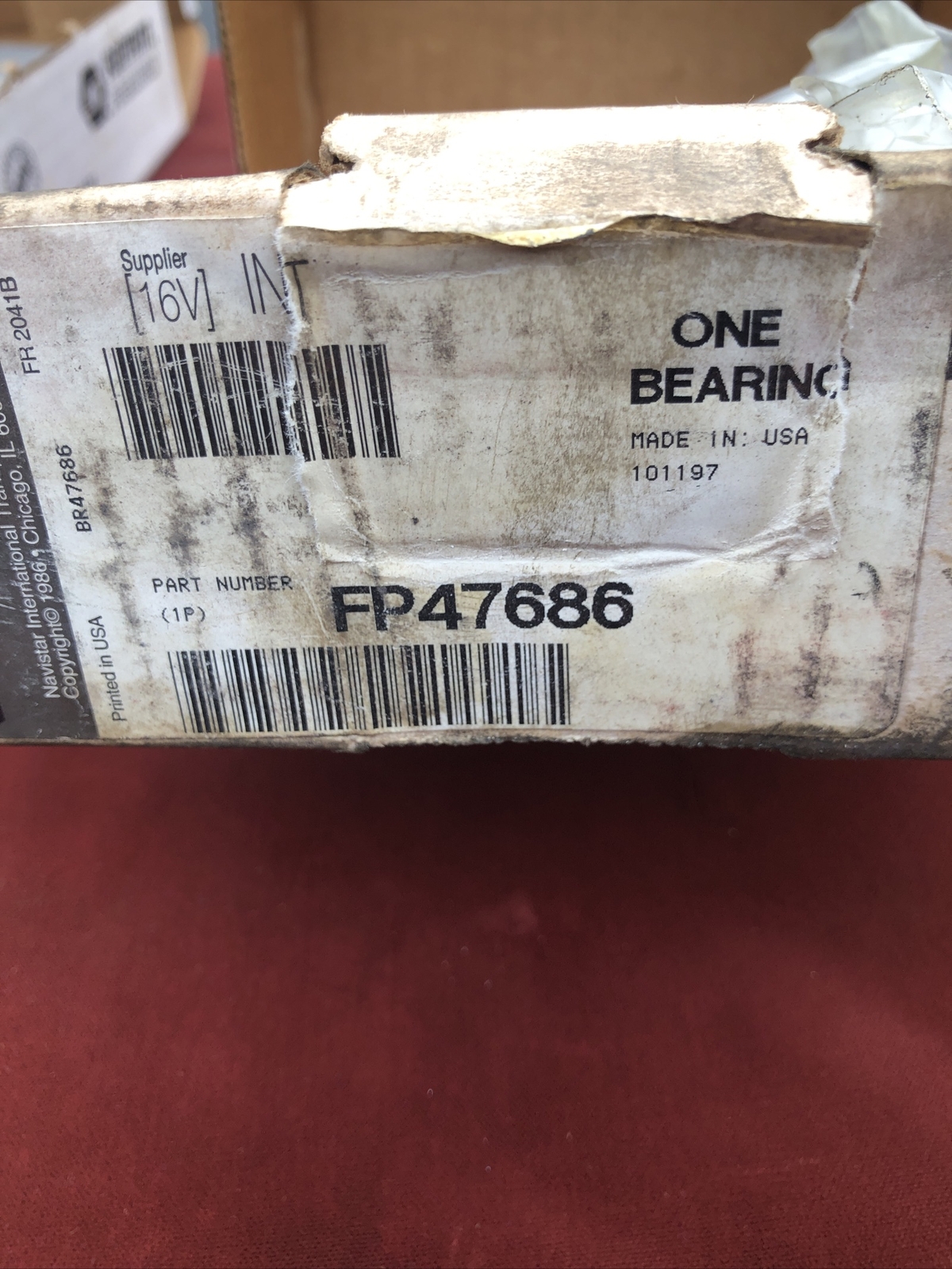 GENUINE NAVISTAR INTERNATIONAL BEARING FP47686 ONE ST2022 4C4Z-1244-EA ...
