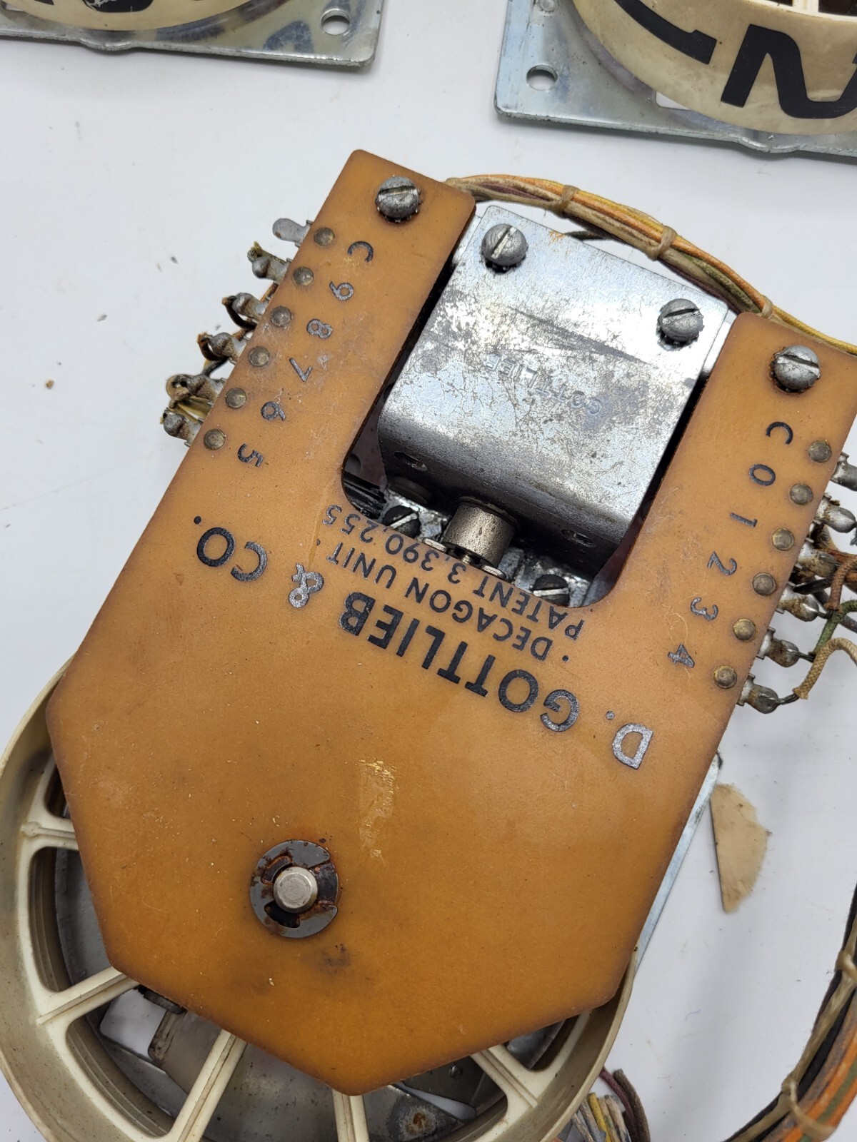 Vintage Gottlieb Decagon Pinball Machine Game Score Reel Wheel Assembly ...