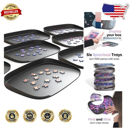 Elegant Stackable Puzzle Sorting Trays - 6 Unique Trays for 1500 Pieces ...
