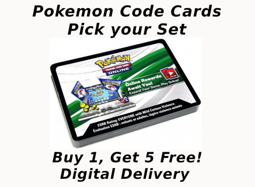 Pokemon TCG Online Code Card PICK YOUR SET Buy 1 Get 5 (Add 6 to Basket ...