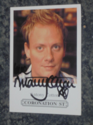 ANTHONY COTTON - CORONATION STREET- POSTCARD CASTCARD PHOTO SIGNED - (7 ...