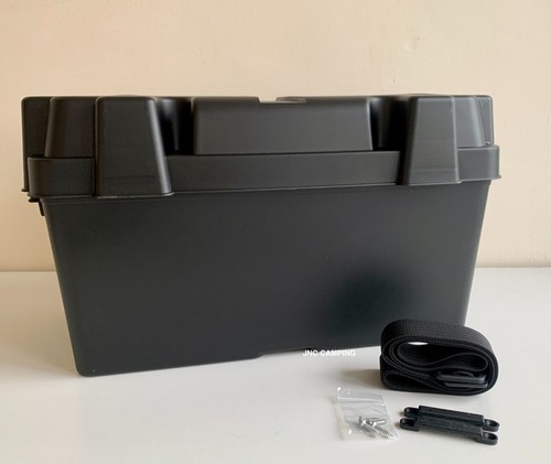 Large 110Ah Leisure Battery Box Enclosure Cover & Strap Motorhome ...