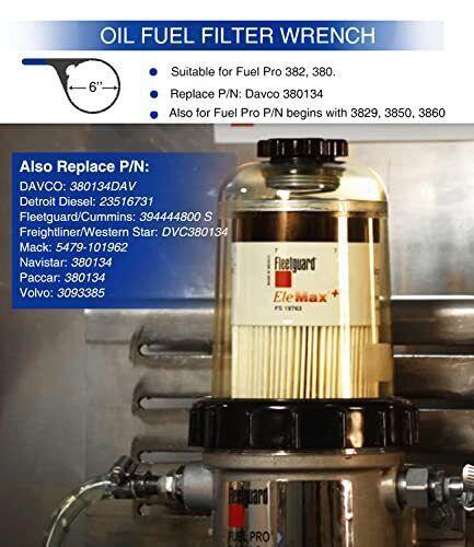 Replace Davco 6" 380134 382 Colar/Vent Cap Fuel Filter Wrench For Fuel ...