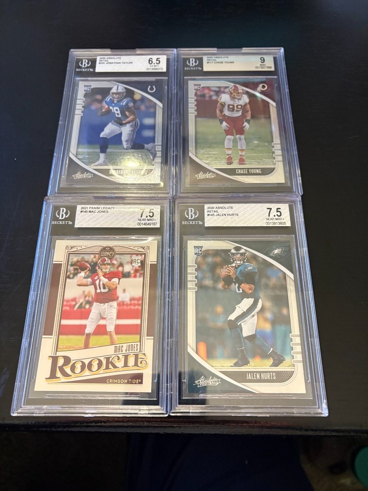 (24) NFL ROOKIE CARDS GRADED BGS, PGA,ISA,GMA 6.5-10 GRADES | eBay