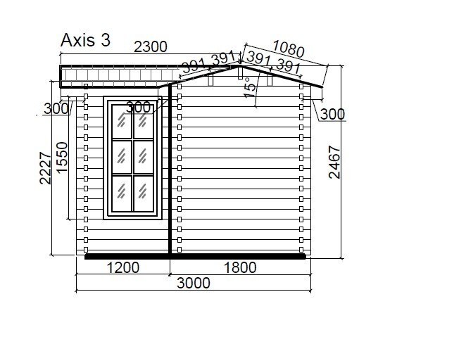 L-SHAPE log cabin LIMA 5x3 m / 44 mm walls* | eBay UK