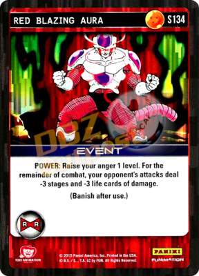 DBZ Dragon Ball Z TCG Panini Evolution S134 Red Blazing Aura Foil | eBay
