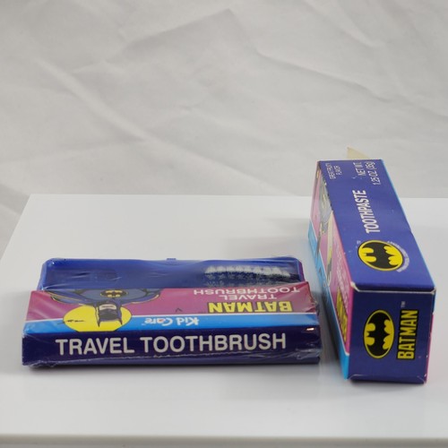 Vtg Batman Travel Toothbrush & Toothpaste 1991 Kids Care DC Comics ...