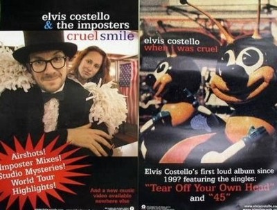 Elvis Costello 2002 cruel smile 2 sided promotional poster New Old ...
