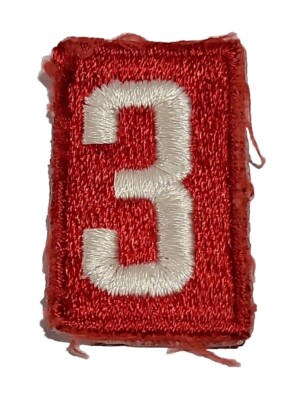 Vintage PACK TROOP Numeral #3 Boy Scout BSA Red & White br. P.B. Patch ...
