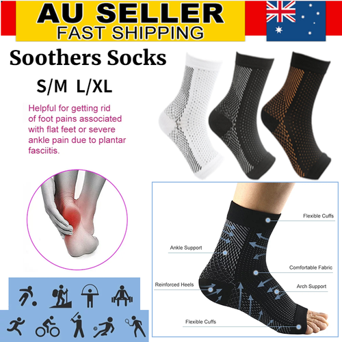 Unisex Soothers Socks Anti Fatigue Compression Foot Sleeve Support ...