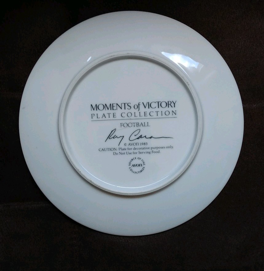 Moments Of Victory Football 1985 Avon Ray Cara Plate 7" | eBay.de
