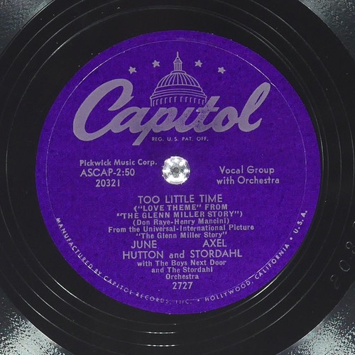 JUNE HUTTON Too Little Time / Gee CAPITOL RECORDS 2727 VG+ 78rpm | eBay