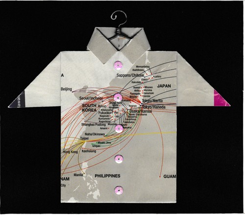 Origami Map Shirt Japan, South Korea, Philippines, Guam, Taipei ...