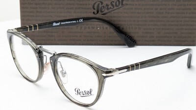 Persol Typewriter Edition 3107-V 1020 Striped Grey Round Unisex ...