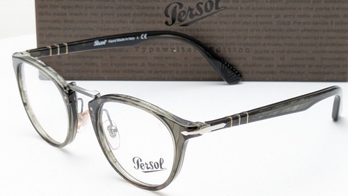 Persol Typewriter Edition 3107-V 1020 Striped Grey Round Unisex ...