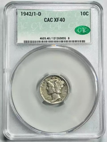 1942/1-D Mercury Dime CACG XF 40 CAC | eBay