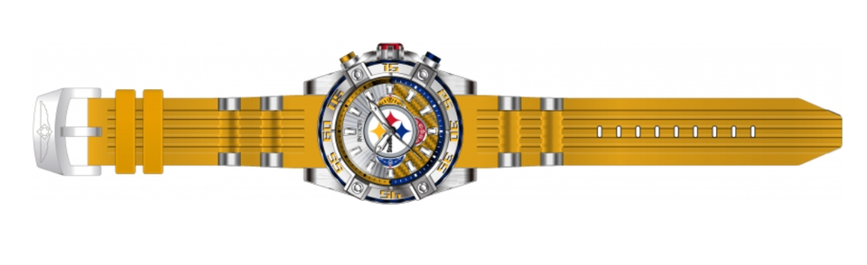 Invicta NFL Pittsburgh Steelers Men's 52mm Yellow Chronograph Watch ...