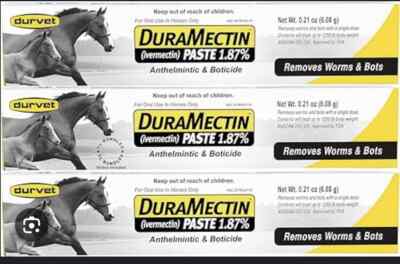 Durvet Duramectin Equine Wormer Paste -3 Tubes Not expired | eBay