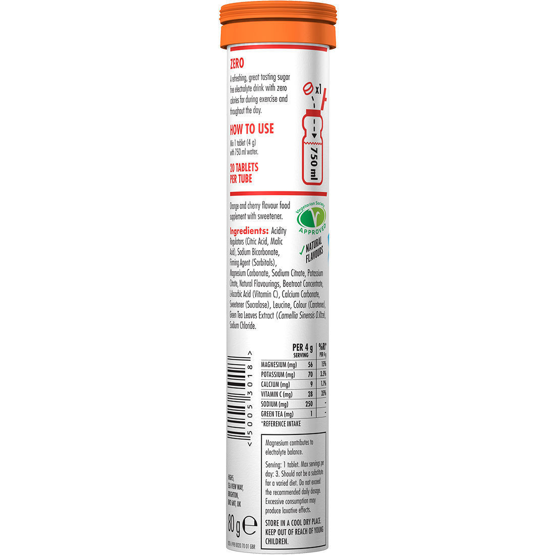 High 5 Zero Electrolyte Hydration Tabs x 3 Tubes 60 Tabs High5 Energy ...