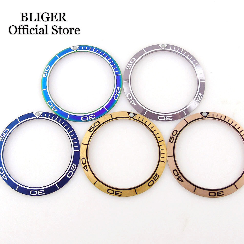 BLIGER Slope 38mm*30.6mm Ceramic Alloy Bezel Insert fit 40mm Watch High ...