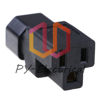 1PCS C14 to Nema 5-15R PDU USP power adapter IEC male to US female ...