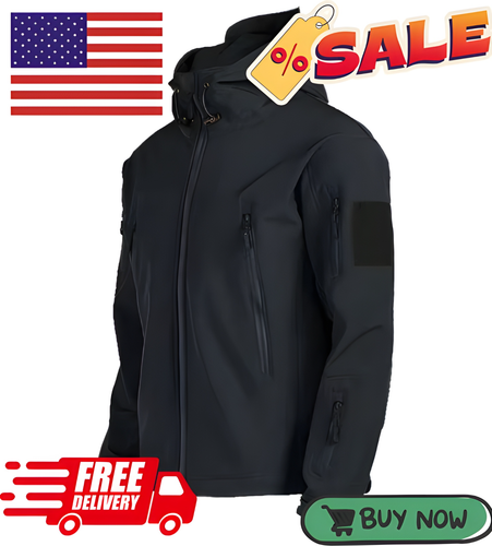 Men's Winter Jacket Military Softshell Jacket Waterproof Windproof Hooded Coat | eBay