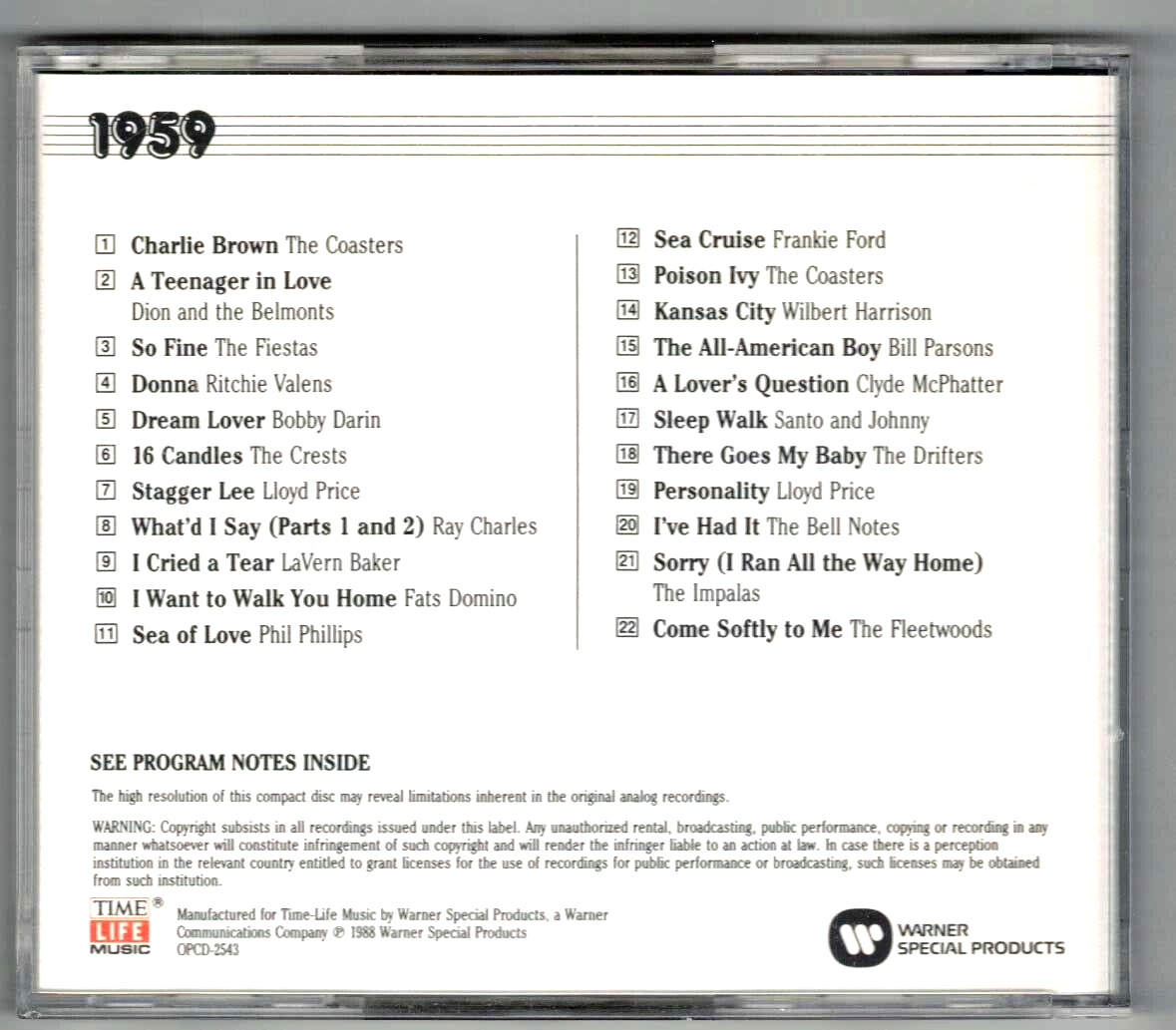 TIME/LIFE ROCK 'N' ROLL ERA 1959+1960+1961 Still Rockin' Remastered 3 ...