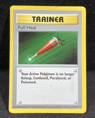 Pokémon TCG Full Heal Base Set 82/102 Regular Shadowless Uncommon | eBay
