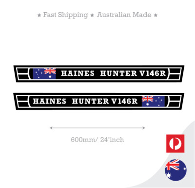 Haines Hunter V146R / V146 boat sticker decal 600m x 2 sticker pack ...