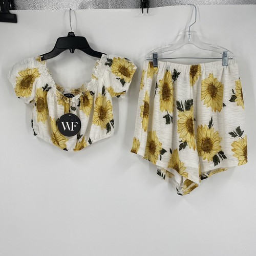 White Fox Women’s Sun Flower Print Matching Set size M | eBay