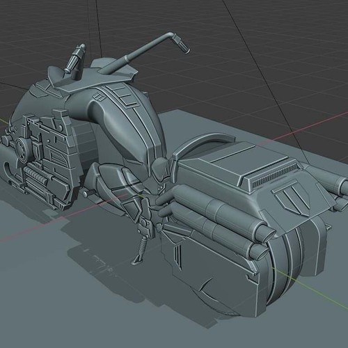 Judge Dredd Bike Lawmaster 1:18 Scale Resin 3d printed DIY model kit ...