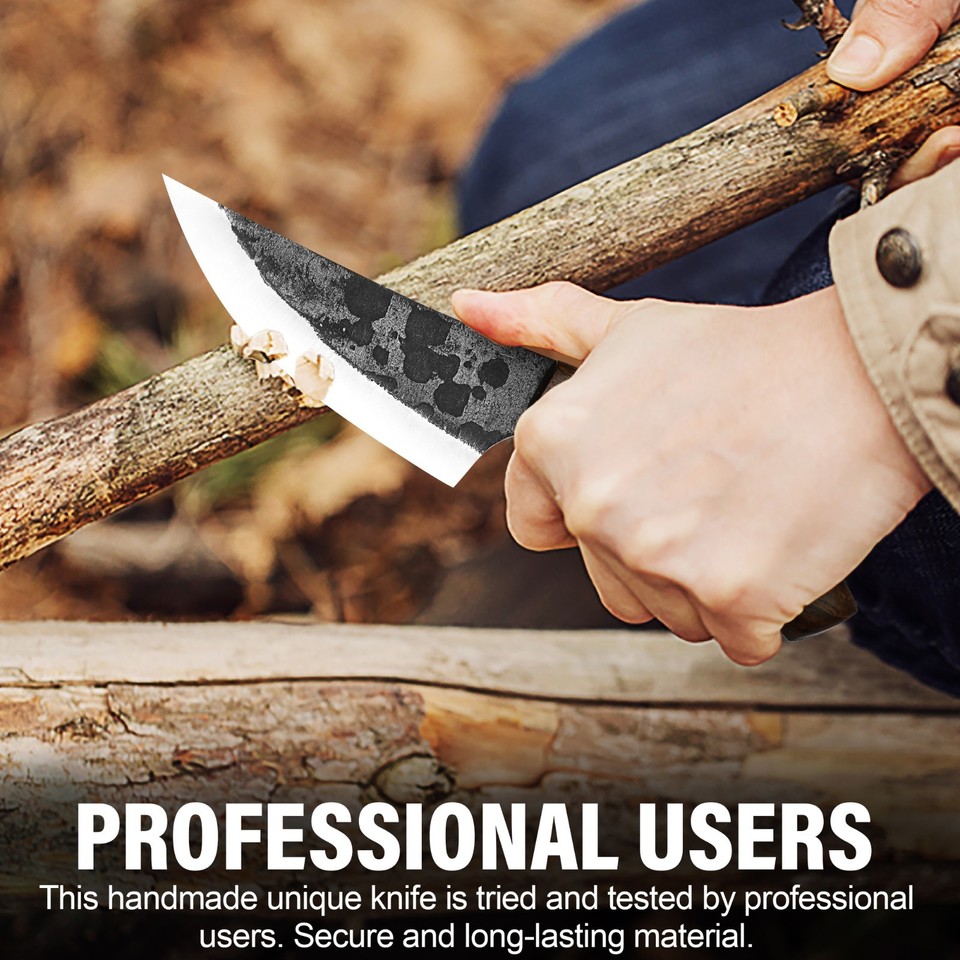 Handmade Skinner Knife – 4" High Carbon 1095 Steel Blade, 4" Rosewood Handle | eBay