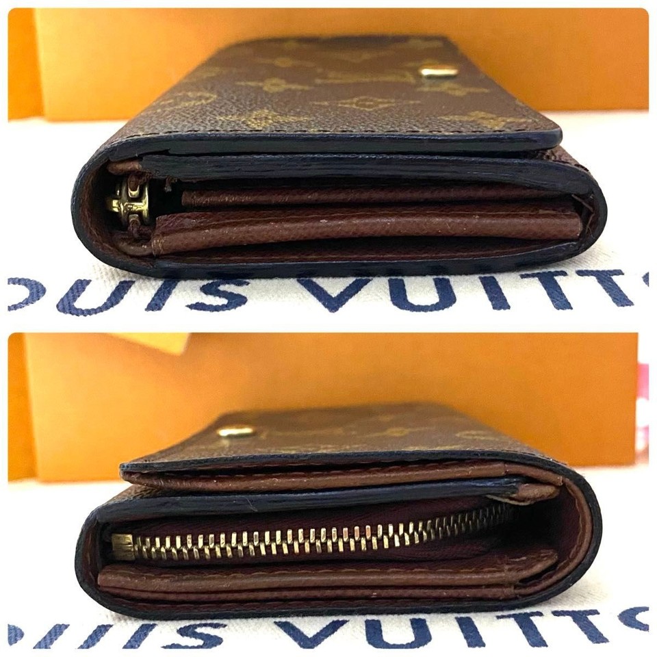 Louis Vuitton Tresor Monogram Bi-fold L-shaped zipper Brown Brown | eBay
