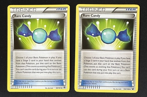 Pokemon TCG - 2X RARE CANDY - Plasma Blast #85 Dark Explorers #100 ...