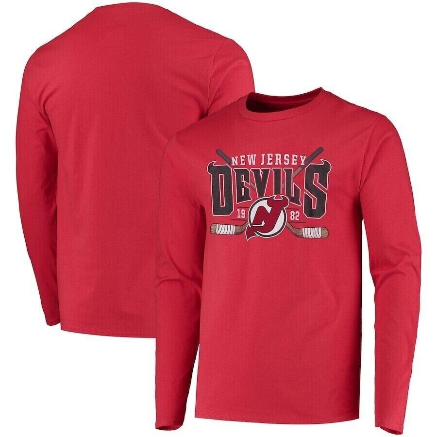 NHL YOUTH NEW JERSEY DEVILS RINK BOUND LONG SLEEVE SHIRT KIDS LARGE ...