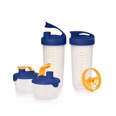 Tupperware Quick Shake Powder Supplement Set Dark Blue New | eBay