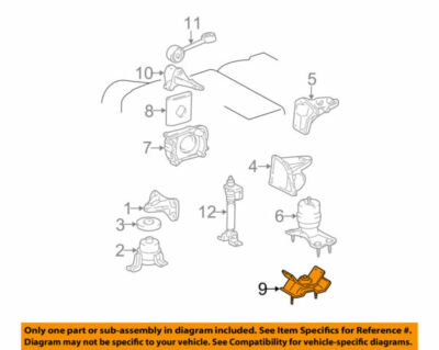 12372-20030 Toyota Insulator, engine mounting, lh(for transverse engine ...