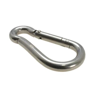 Qty 200 Spring Hook 4mm x 40mm Stainless A4-70 G316 Shade Sail Marine ...