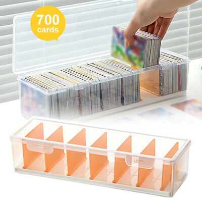 700 Trading Card Storage Box With Dividers Baseball Card Holder For ...