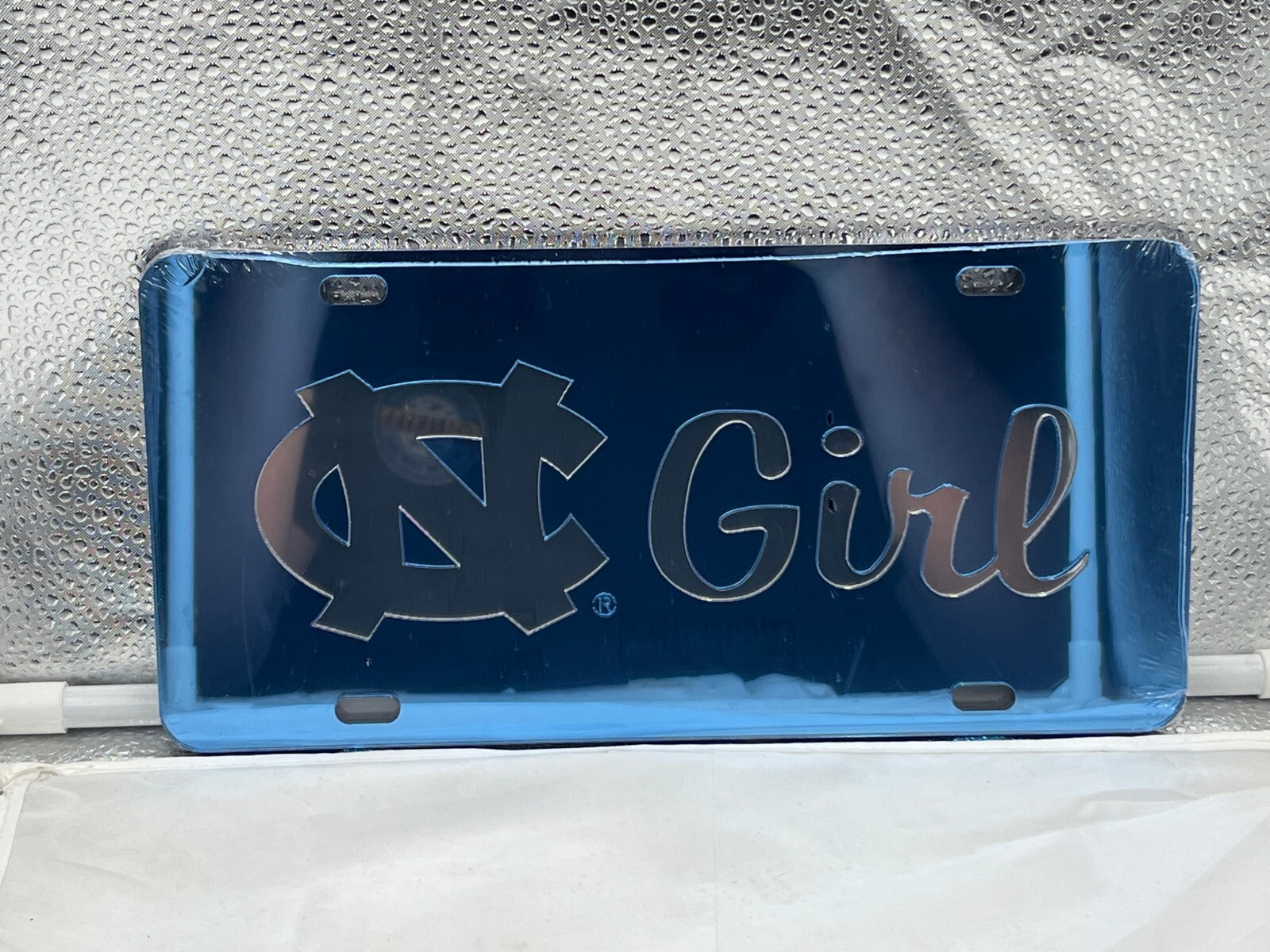 North Carolina Tar Heels NCAA Blue Mirrored Laser Cut License Plate ...