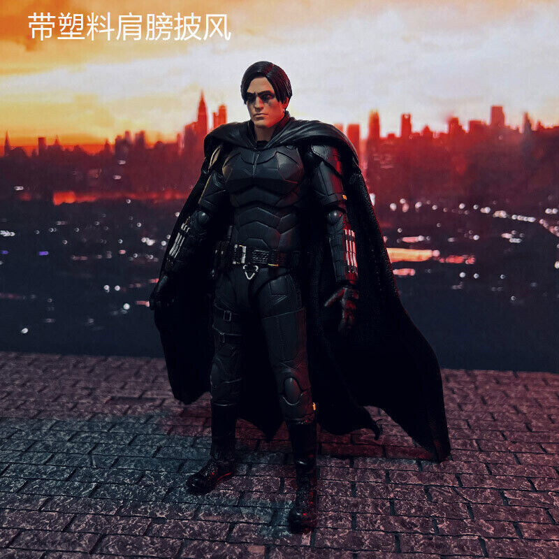 1/12 Black Wired Cape Cloak for 6" SHF Batman Robert Pattinson No ...