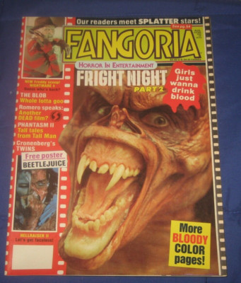 FANGORIA # 76 - FRIGHT NIGHT PT 2 / NEAR MINT ! BEETLEJUICE POSTER | eBay