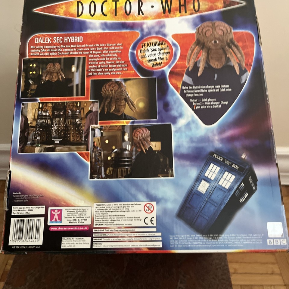 Doctor Who Dalek Sec, voice changer mask. Unused. Boxed | eBay UK