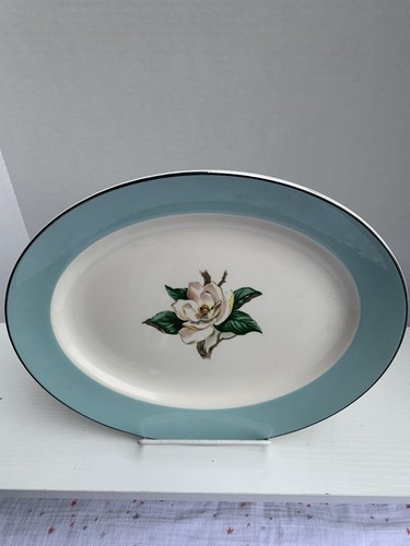 3 - LIFETIME CHINA Homer Laughlin SERVING PLATTERS DISH TURQUOISE ...