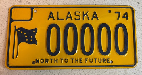 1974 Alaska Sample License Plate 00000 | eBay