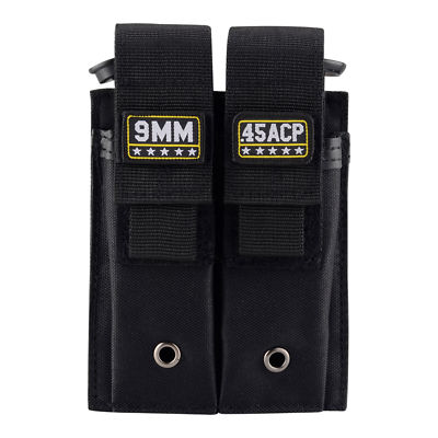 Black Pistol Molle Double Mag Pouch Single and Double Stack Magazine ...