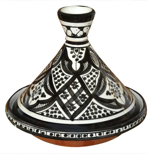 Moroccan Serving Tagine Handmade Ceramic Tajine Dish 8 inches White ...