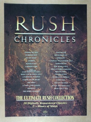 1990 RUSH Chronicles album promo vintage print Ad | eBay